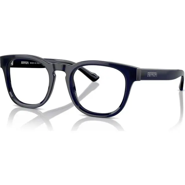FERRARI 49mm Round Optical Glasses - Blue