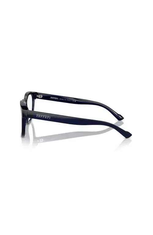 FERRARI 49mm Round Optical Glasses - Blue