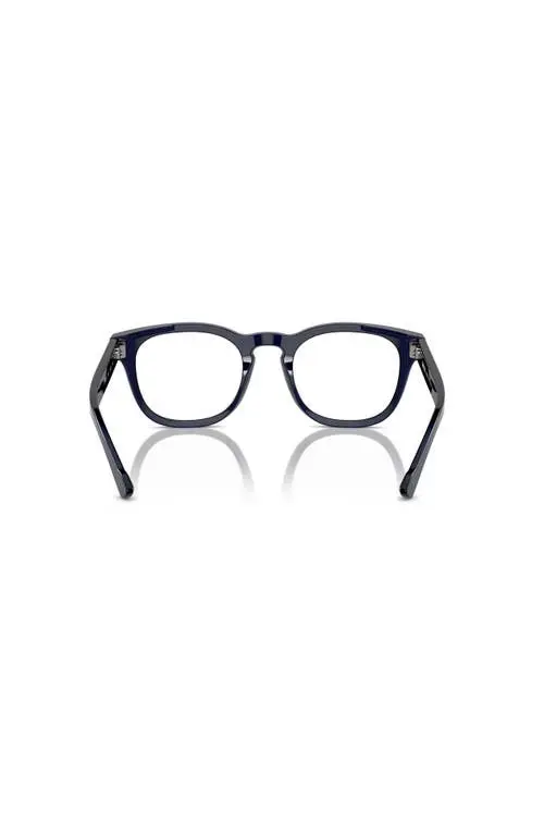 FERRARI 49mm Round Optical Glasses - Blue