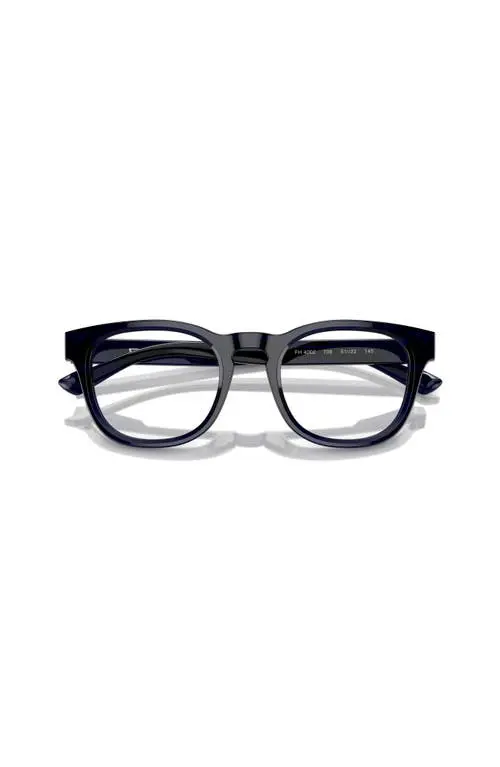 FERRARI 49mm Round Optical Glasses - Blue