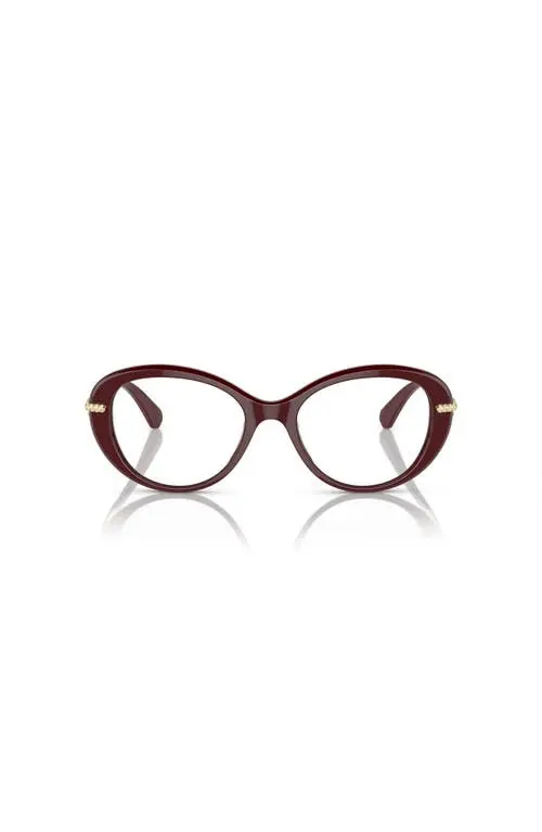 SWAROVSKI Oval Optical Glasses With Crystal Embellishments - Red