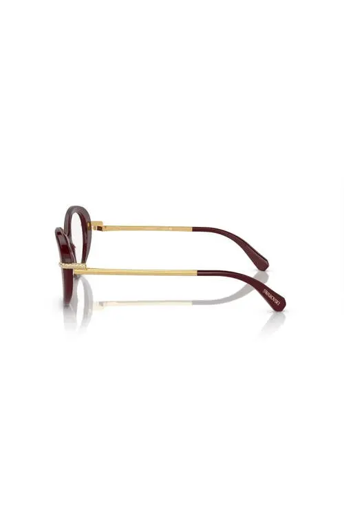 SWAROVSKI Oval Optical Glasses With Crystal Embellishments - Red