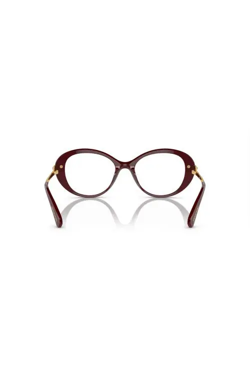 SWAROVSKI Oval Optical Glasses With Crystal Embellishments - Red