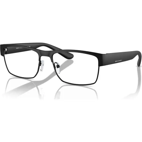 Armani Exchange Rectangle Full Rim Eyeglasses - Black