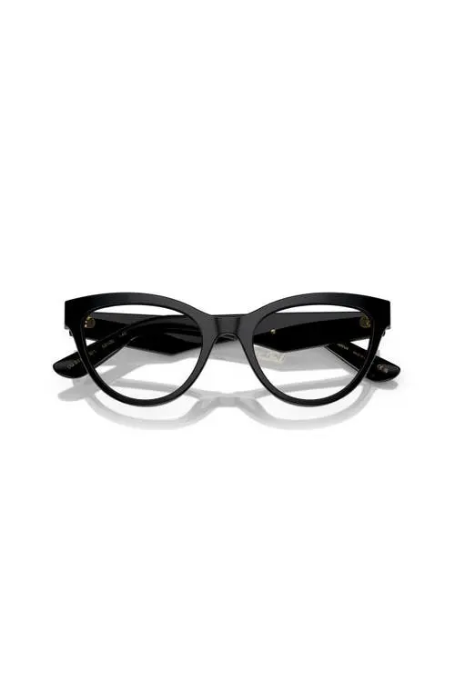 Dolce & Gabbana 50mm Butterfly Eyeglasses - Black
