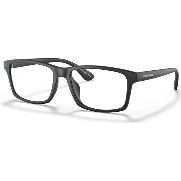 Armani Exchange 54mm Rectangle Eyeglasses - Black