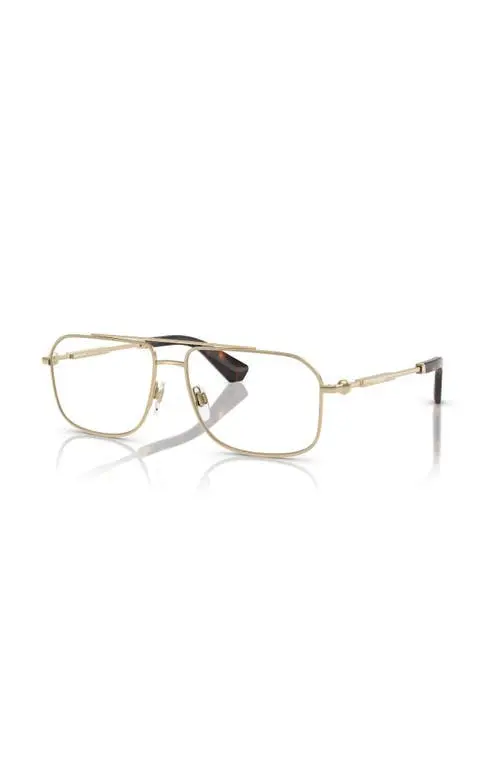 Burberry 56mm Rectangle Eyeglasses - Gold