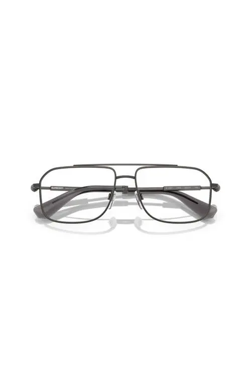 Burberry 56mm Rectangle Eyeglasses - Grey