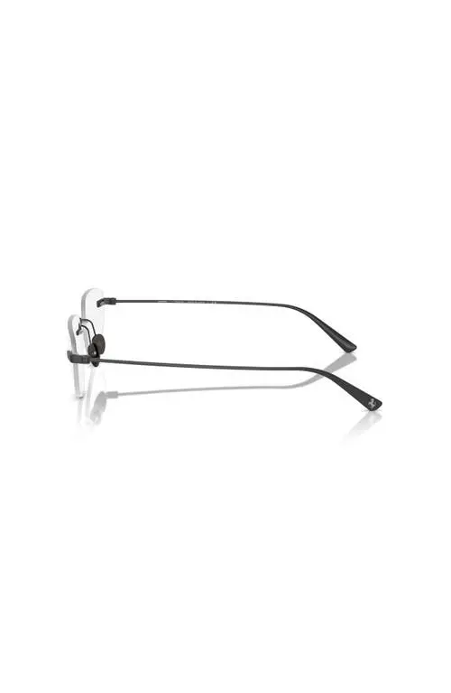 FERRARI 55mm Irregular Optical Glasses - Black