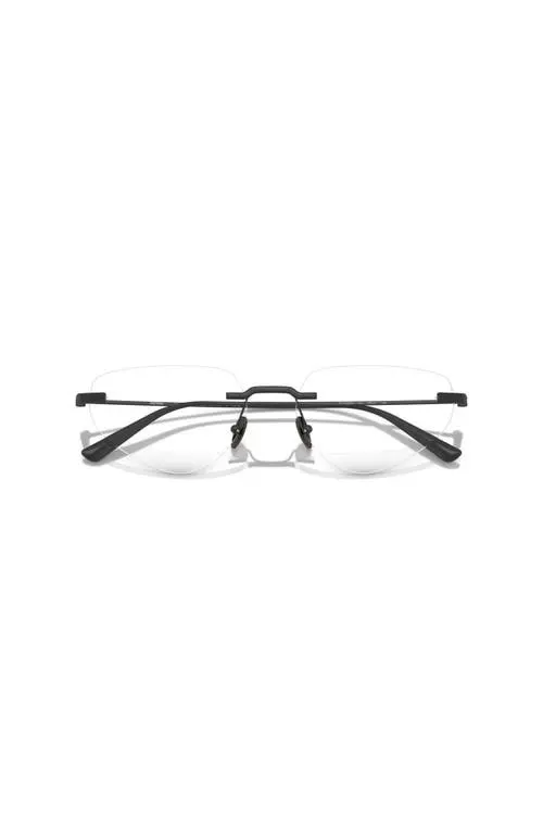 FERRARI 55mm Irregular Optical Glasses - Black