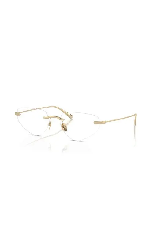 FERRARI 55mm Irregular Rimless Eyeglasses - Gold