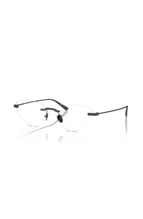 FERRARI 55mm Irregular Rimless Eyeglasses - Grey