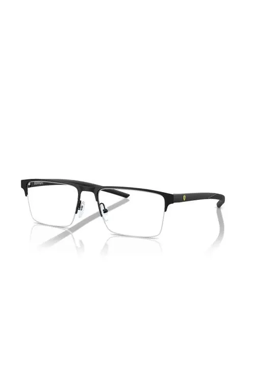 SCUDERIA FERRARI 55mm Rectangle Optical Glasses - Black