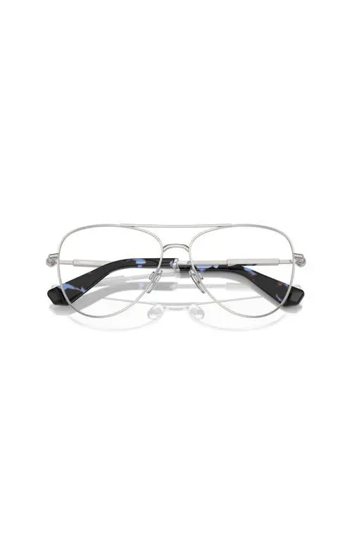 Burberry 55mm Pilot Optical Glasses - Silver