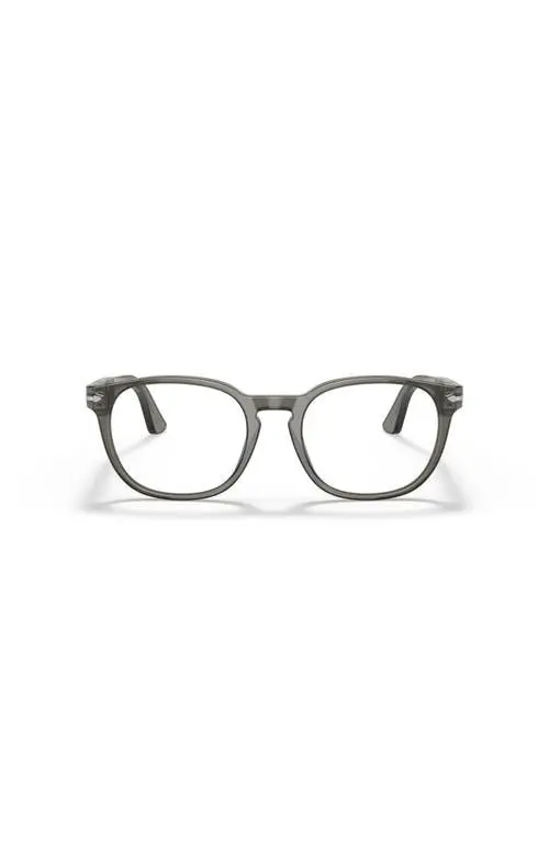 Persol 52mm Round Eyeglasses - Grey