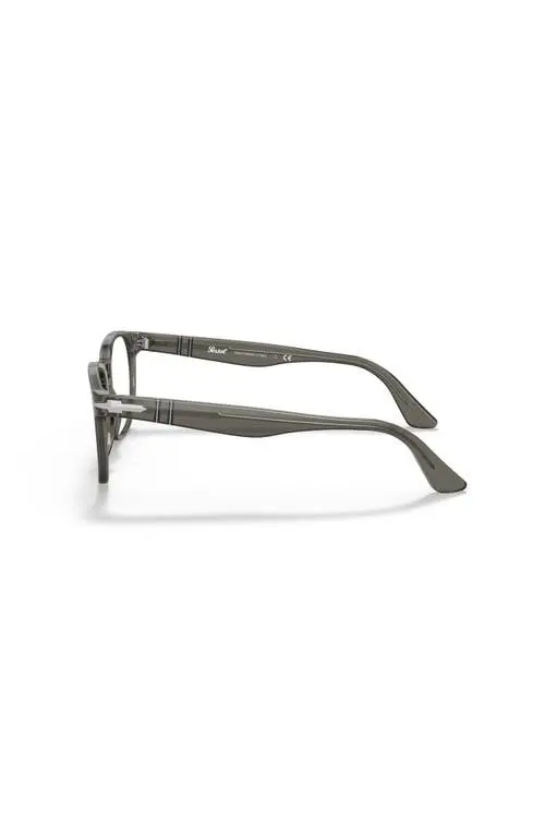 Persol 52mm Round Eyeglasses - Grey