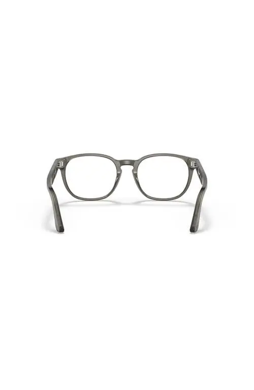 Persol 52mm Round Eyeglasses - Grey