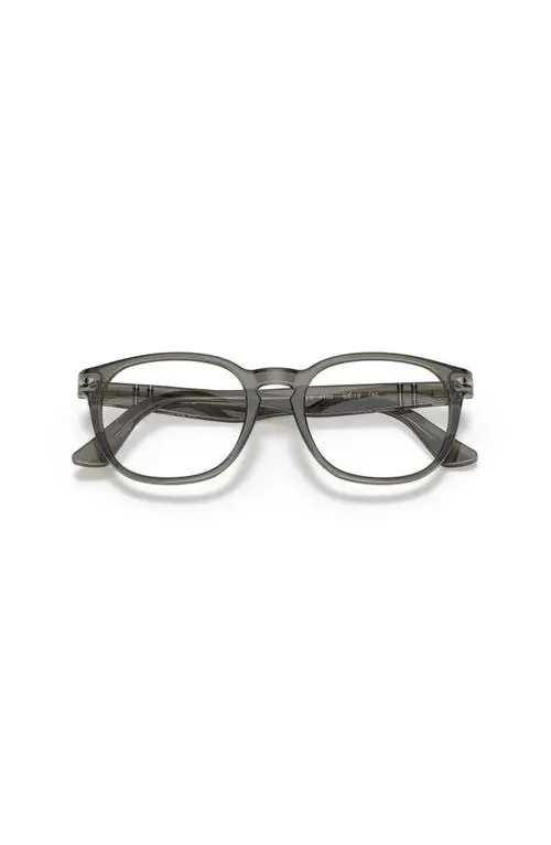 Persol 52mm Round Eyeglasses - Grey