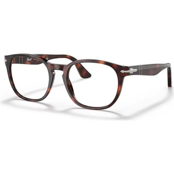 Persol 52mm Round Eyeglasses - Tortoise