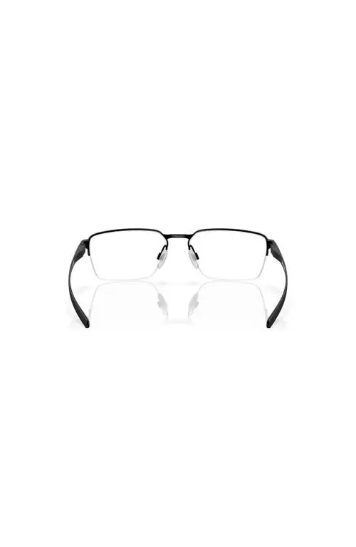 Oakley 54mm Rectangle Optical Glasses - Black