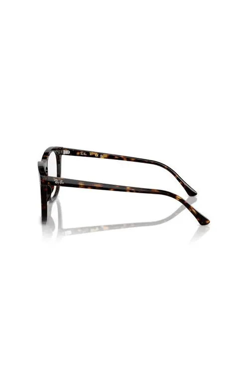 Ray-ban 51mm Square Optical Glasses - Tortoise