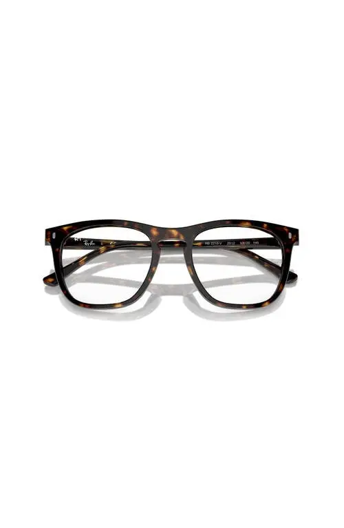 Ray-ban 51mm Square Optical Glasses - Tortoise