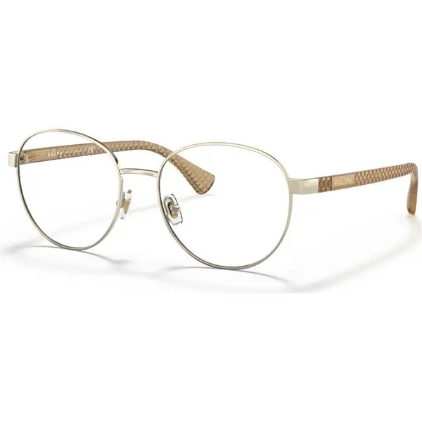 Ralph Lauren 51mm Round Full Rim Eyeglasses - Gold