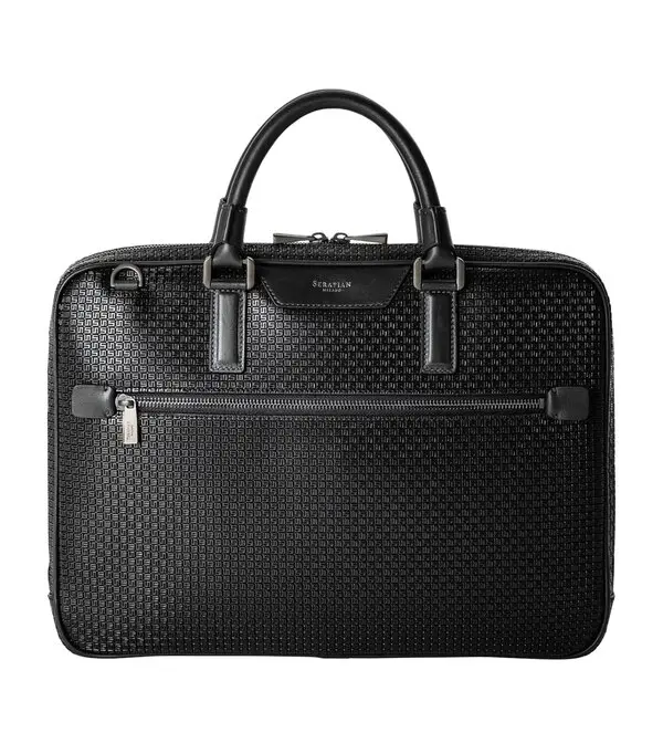 SERAPIAN Extra Slim Stepan Briefcase - Black
