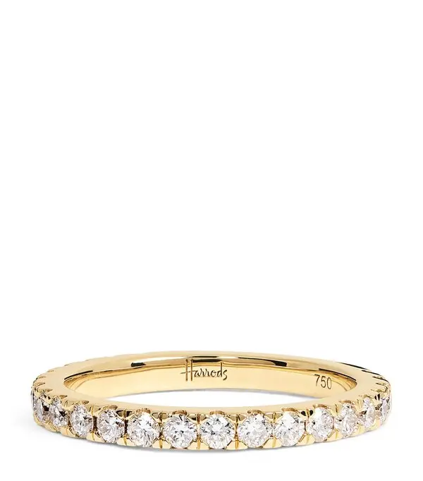 Harrods Yellow And Diamond Eternity Ring - Gold