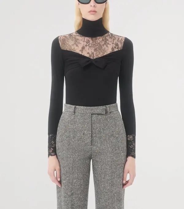 Valentino Garavani Virgin Wool Bow Top
