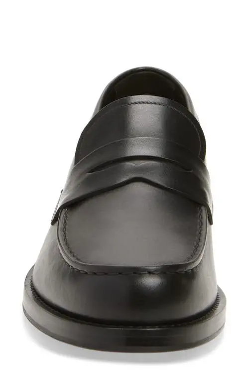 BOSS Leather Penny Loafer - Blk