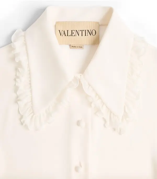 Valentino Garavani Silk Frilled Shirt - Ivory