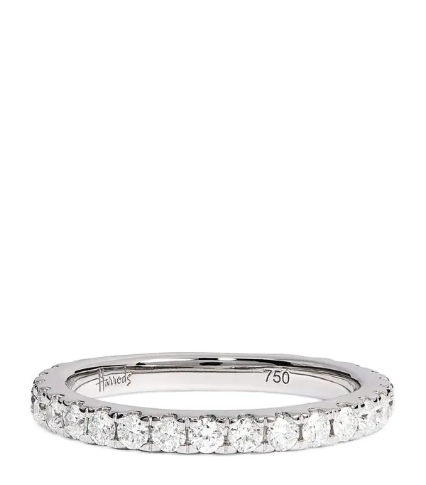Harrods Gold Diamond Eternity Ring - White