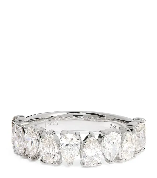 Harrods Gold Diamond Eternity Ring - White