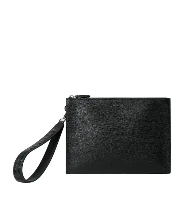 SERAPIAN Cachemire Leather Clutch