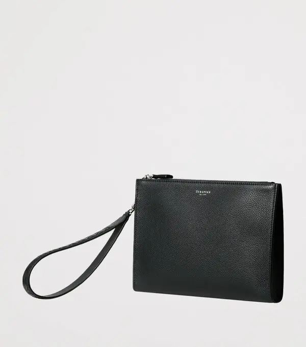 SERAPIAN Cachemire Leather Clutch