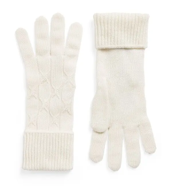Eleventy Cashmere Knitted Gloves - White