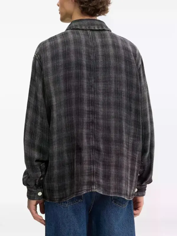 WON HUNDRED Plaid Zip-up Shirt