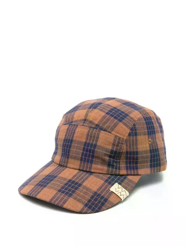 Visvim Plaid Santome Cap - Orange