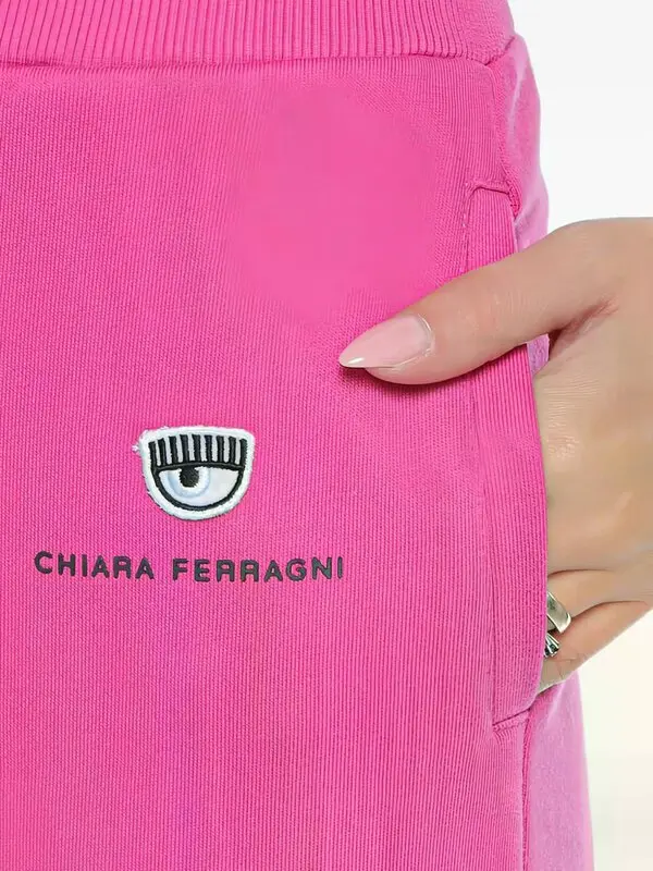 CHIARA FERRAGNI Logo-embroidered Track Pants