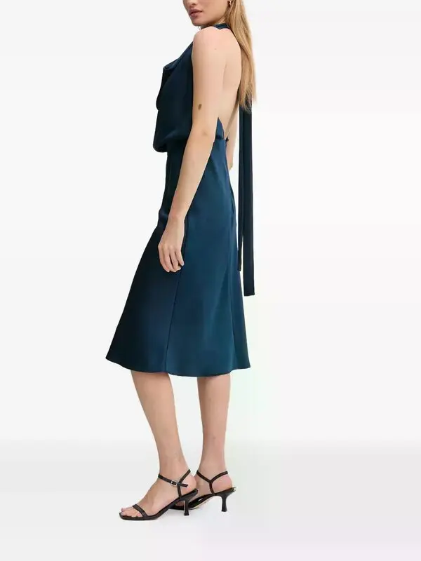 SANDRO FERRONE Halterneck Draped Midi Dress