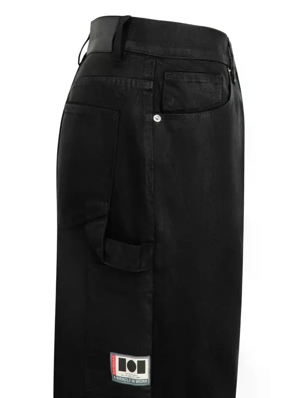 NAHMIAS Waxed Baggy Jeans