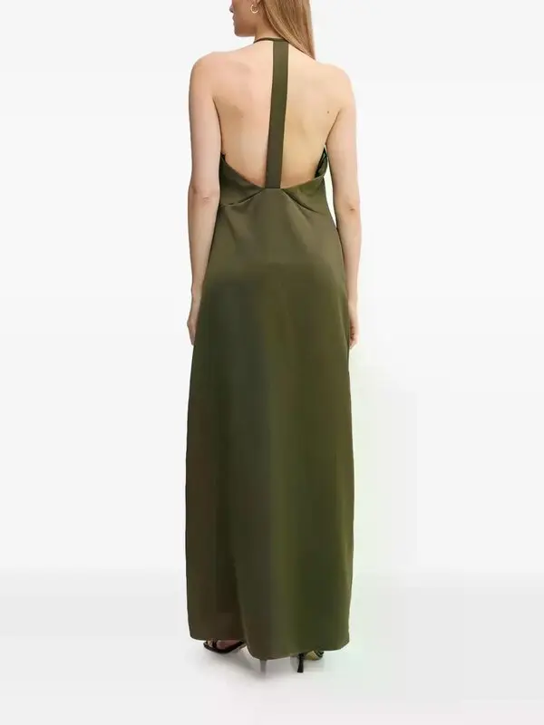 SANDRO FERRONE Halterneck Maxi Dress