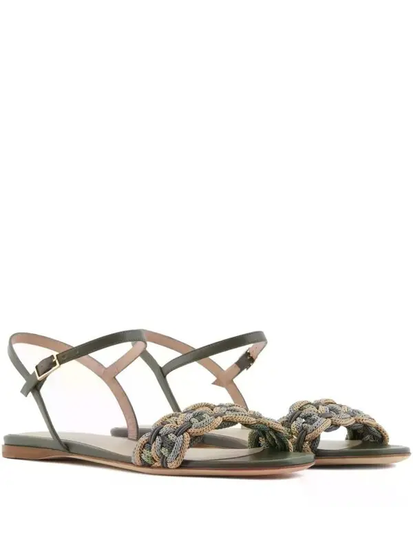 Giorgio Armani Braided-strap Sandals