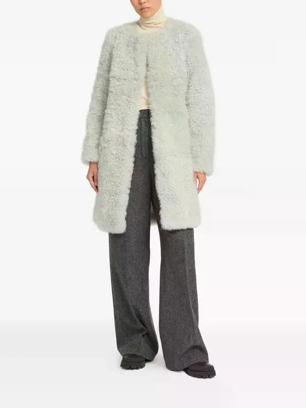 YVES SALOMON Shearling Belted Coat