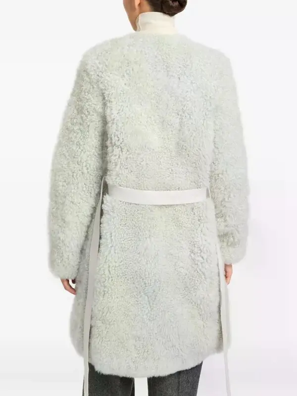 YVES SALOMON Shearling Belted Coat