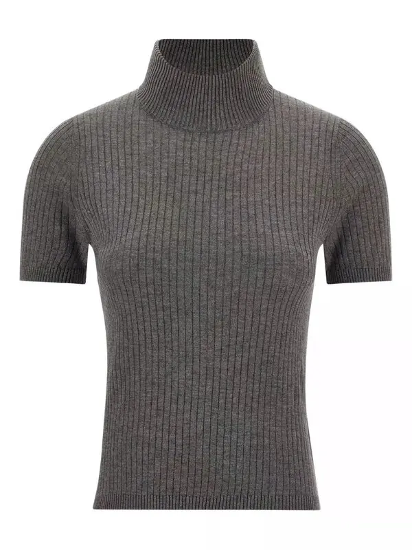 Max Mara Janagy Ribbed High-neck Sweater - Grey