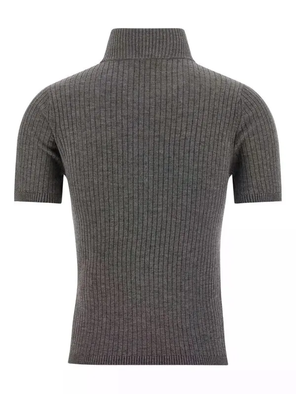 Max Mara Janagy Ribbed High-neck Sweater - Grey