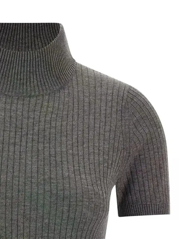 Max Mara Janagy Ribbed High-neck Sweater - Grey