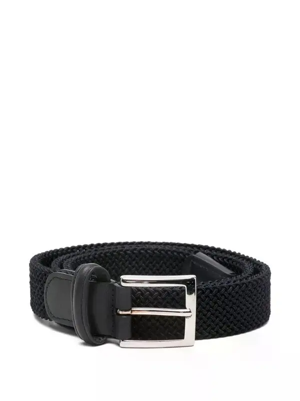 Kiton Braided Buckled Belt - Blue